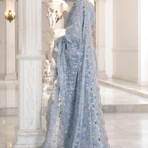 Maria B Saree, Pakiatni Indian Hand Made Saree, Heavy Embroidered Saree ...