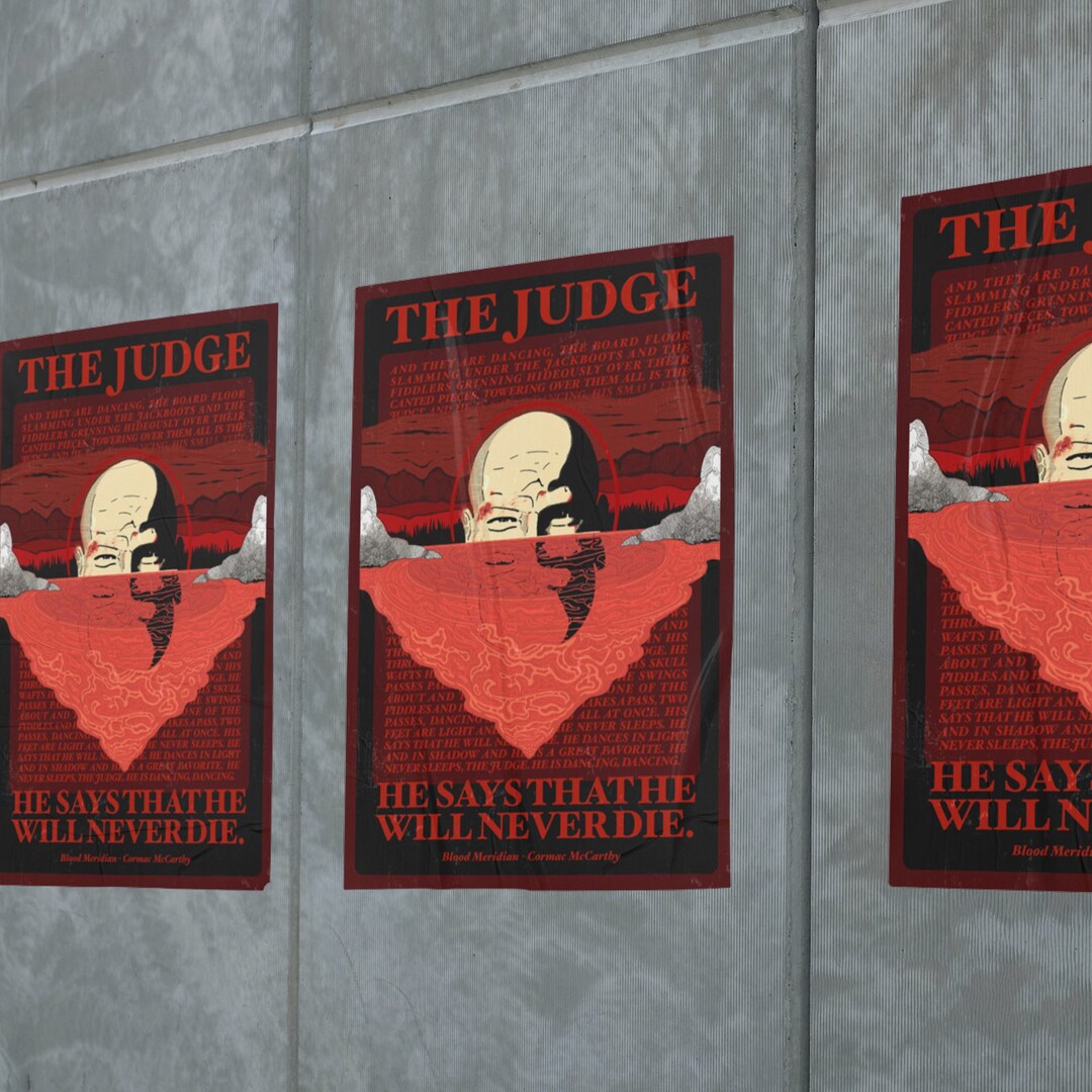 THE JUDGE POSTER Vintage Cormac Mccarthy Art Print, Gallery Wall Art ...