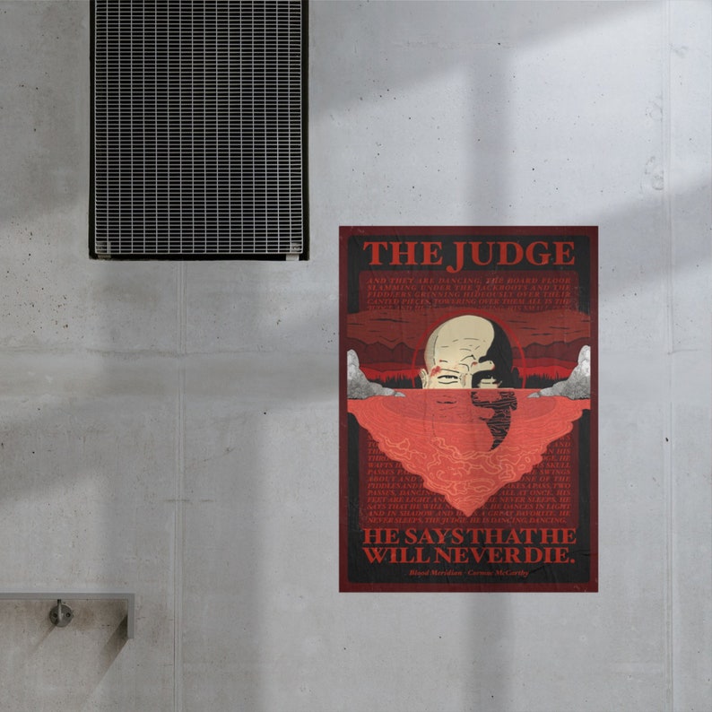 THE JUDGE POSTER Vintage Cormac Mccarthy Art Print, Gallery Wall Art ...