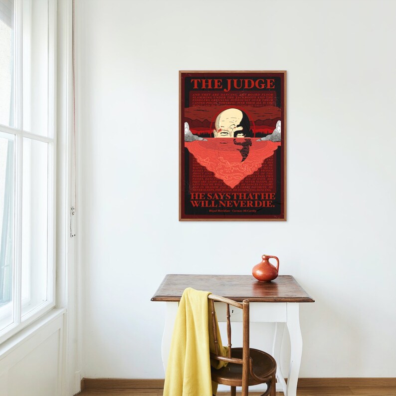 THE JUDGE POSTER Vintage Cormac Mccarthy Art Print, Gallery Wall Art ...