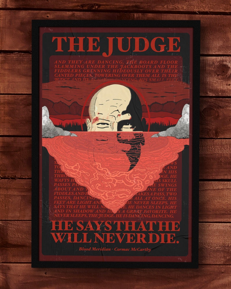 THE JUDGE POSTER - Vintage Cormac Mccarthy Art Print, Gallery Wall Art ...