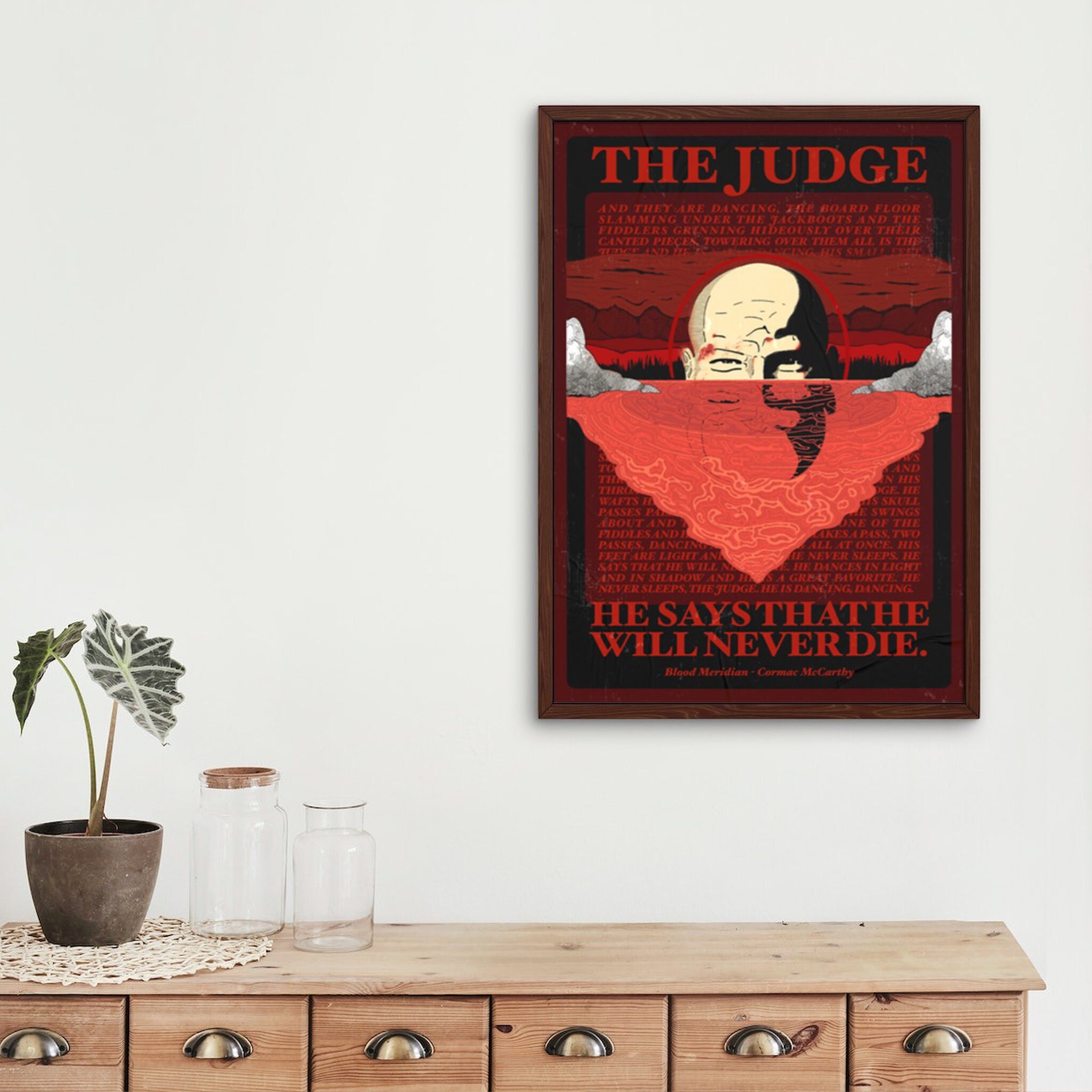 THE JUDGE POSTER Vintage Cormac Mccarthy Art Print, Gallery Wall Art ...
