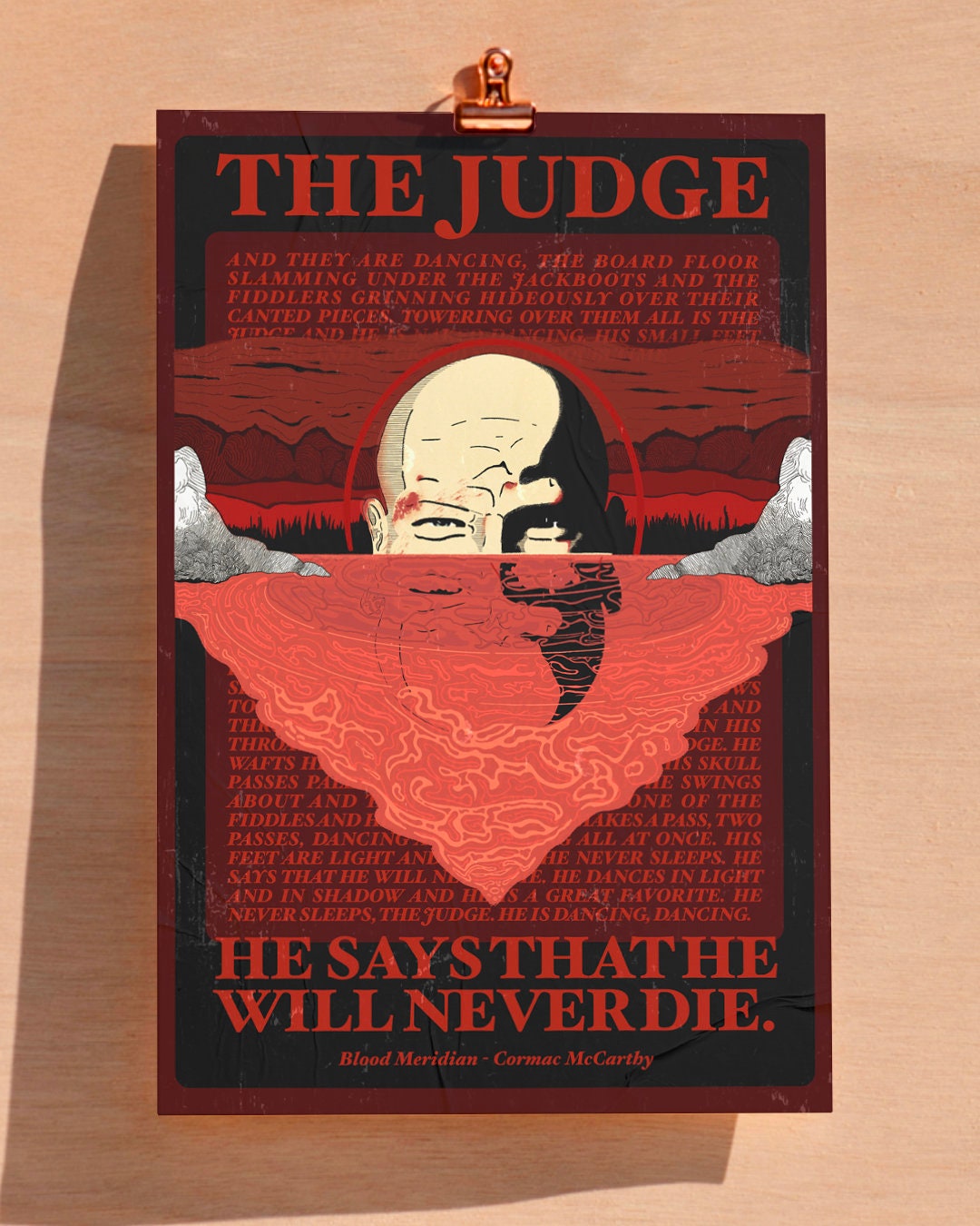 THE JUDGE POSTER - Vintage Cormac Mccarthy Art Print, Gallery Wall Art ...