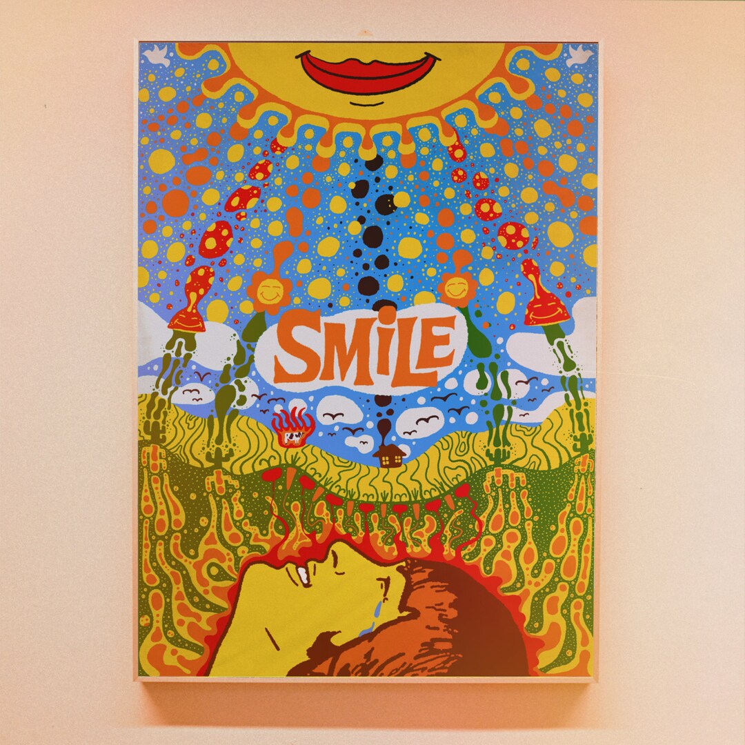 BEACH BOYS POSTER smile Vintage Brian Wilson Art Print, Gallery Wall ...