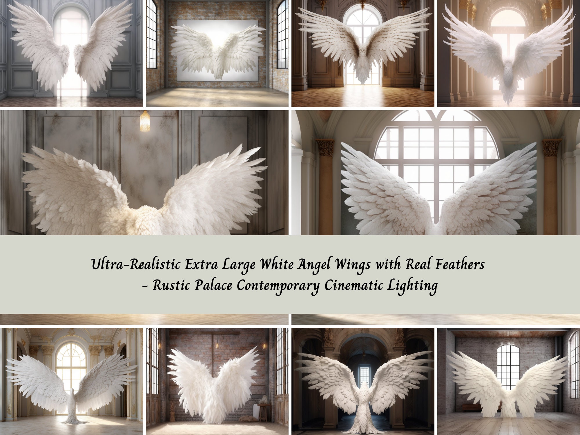 White Angel Wings Background