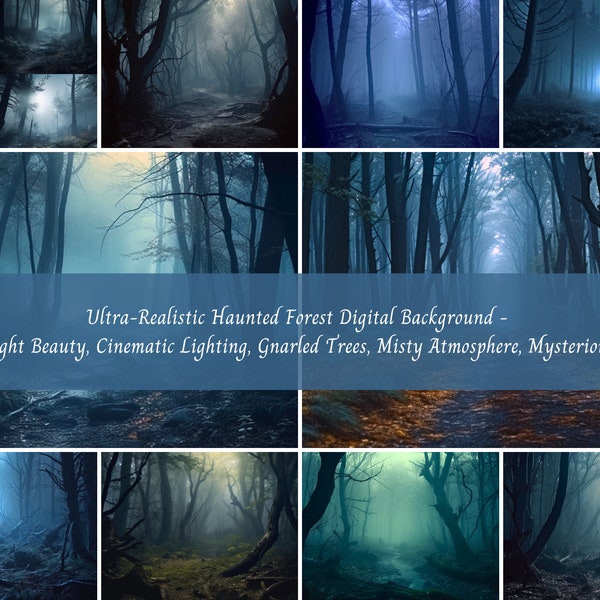 Haunted Forest Backdrop - Etsy