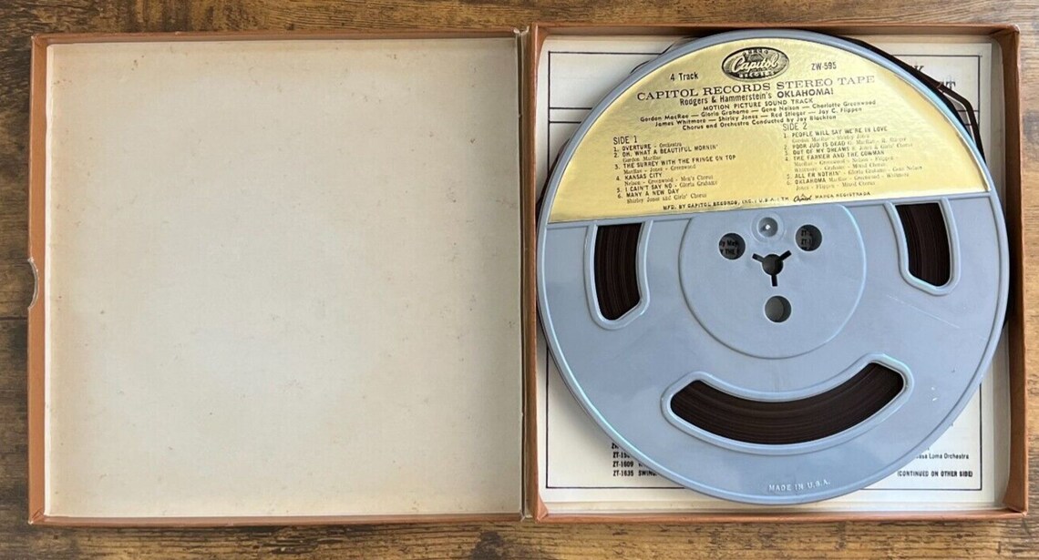 OKLAHOMA Soundtrack 7.5 IPS Rodgers & Hammerstein Reel-to-reel Tape ...