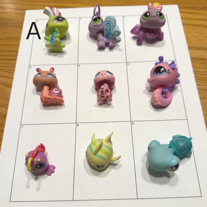 Hasbro Littlest Pet Shop Fish Seahorse Turtle Butterfly Caterpillar ...
