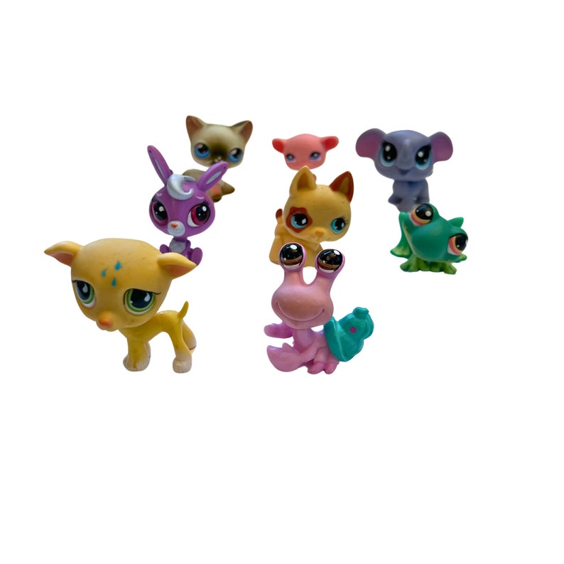 Hasbro Littlest Pet Shop Dog, Mouse, Elephant, Bunny, Cat, Turtle, Crab ...