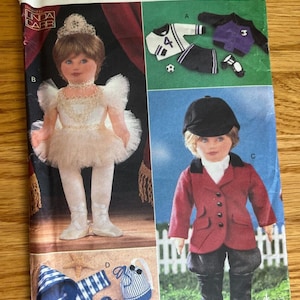 18” Doll Clothing Vogue 9528 Pattern UNCUT Linda Carr Ballet Soccer ...