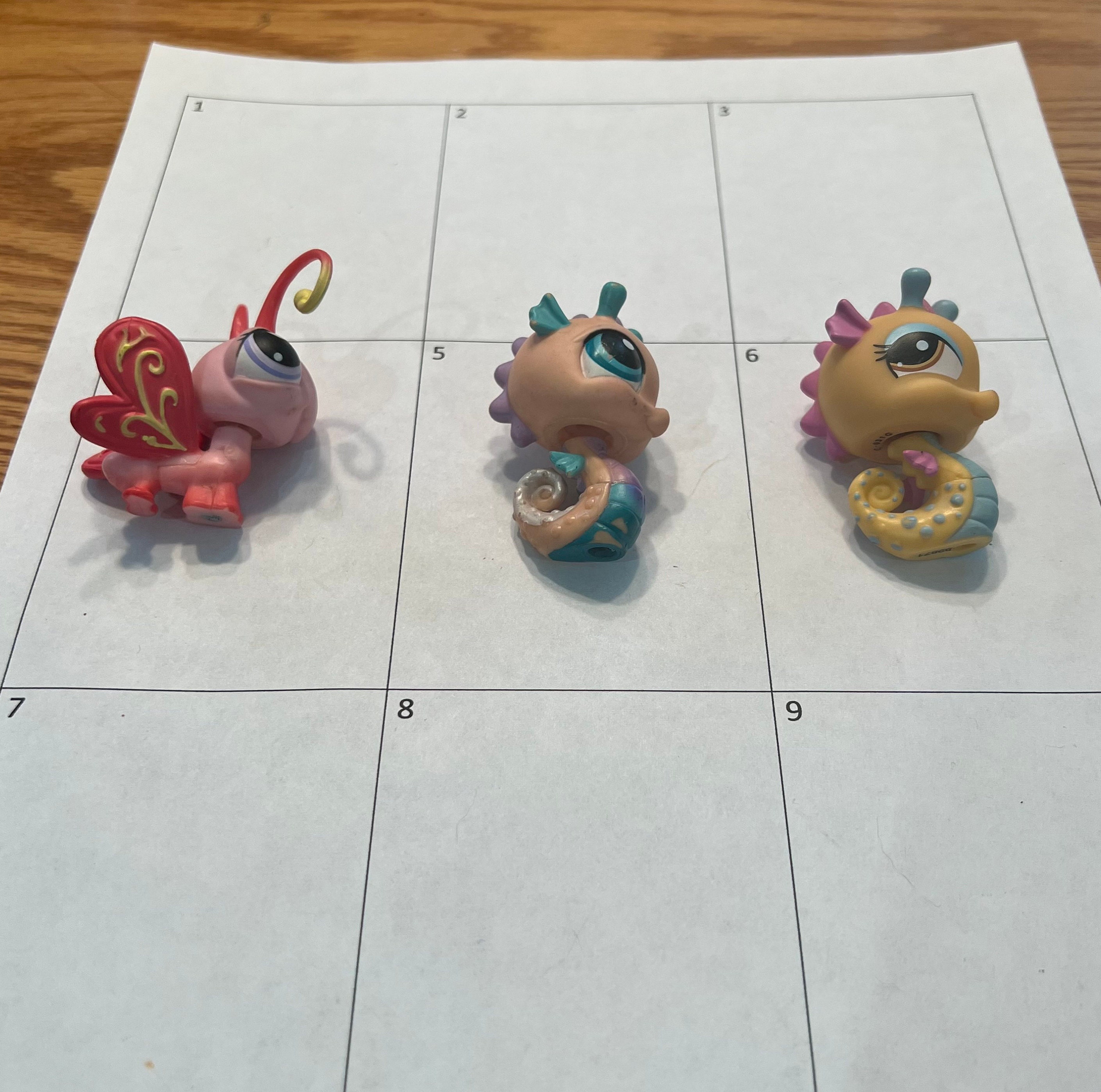 Hasbro Littlest Pet Shop Turtle, Snail, Hermit Crab, Seahorse ...