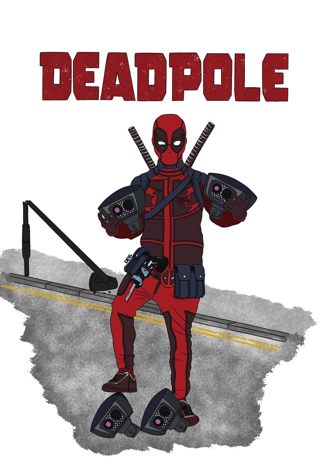 Deadpole Deadpool ULEZ Print A3 Funny UK Humour - Etsy