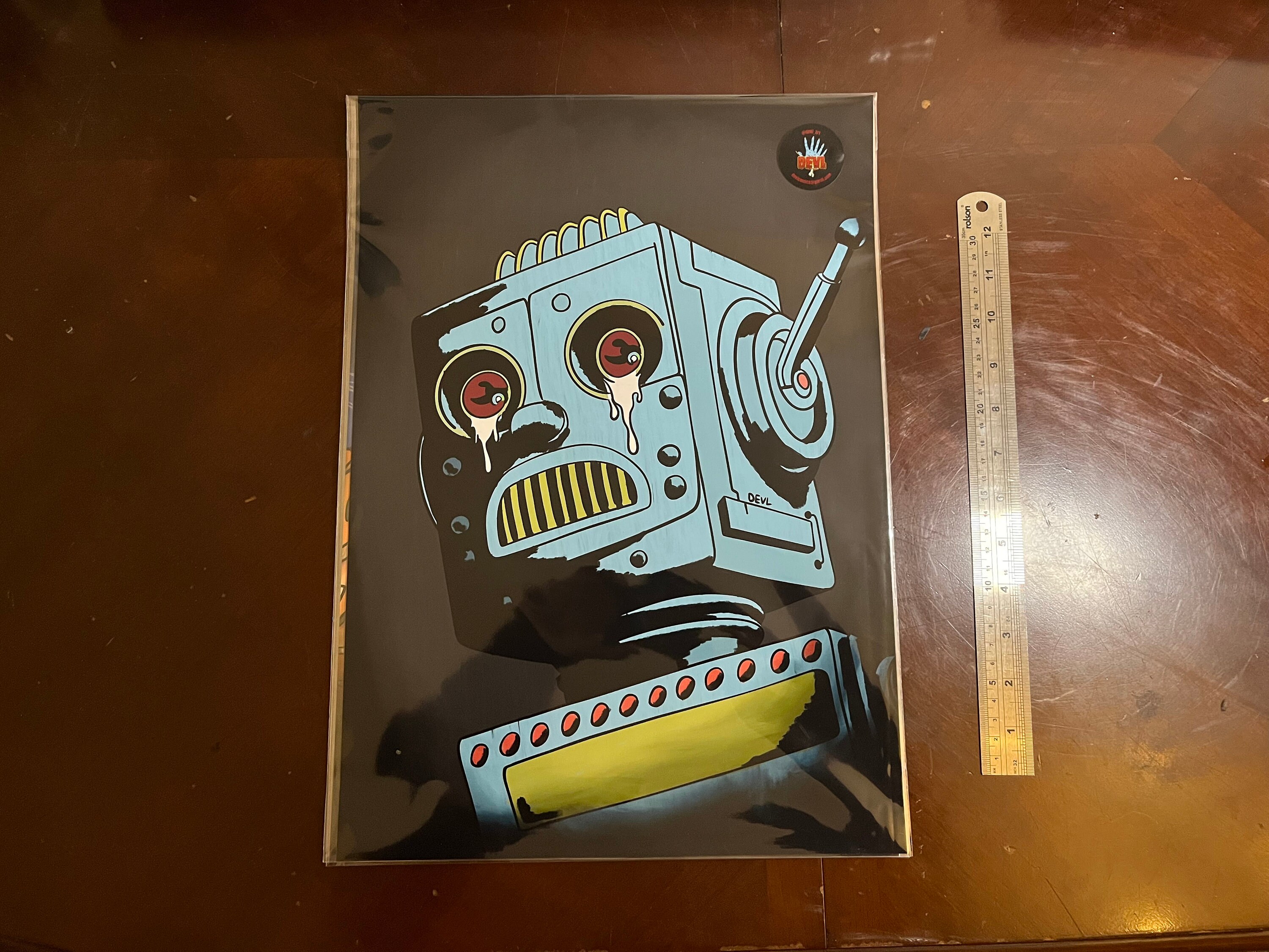 Sad Robot Print (A3) Sci-fi Crying Moody Robot Halloween - Etsy