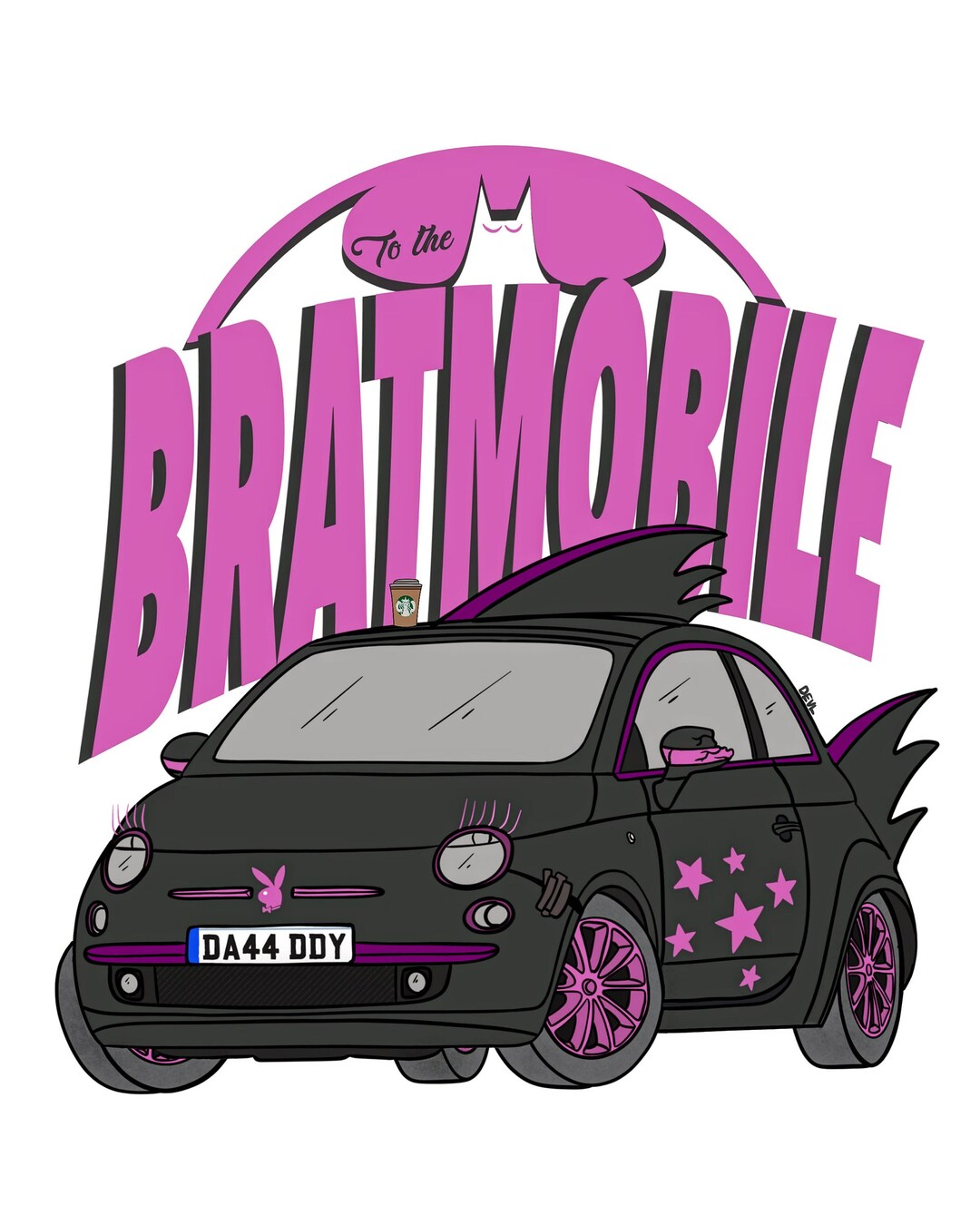 The BRATMOBILE A4 Brat Daddies Girl Princess Fiat 500 - Etsy