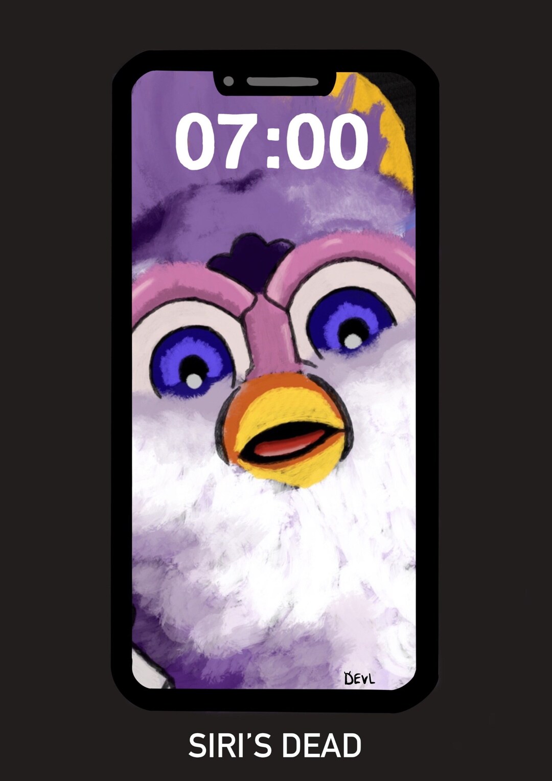 Furby Phone Screen (A3) Siri iPhone Funny - Etsy
