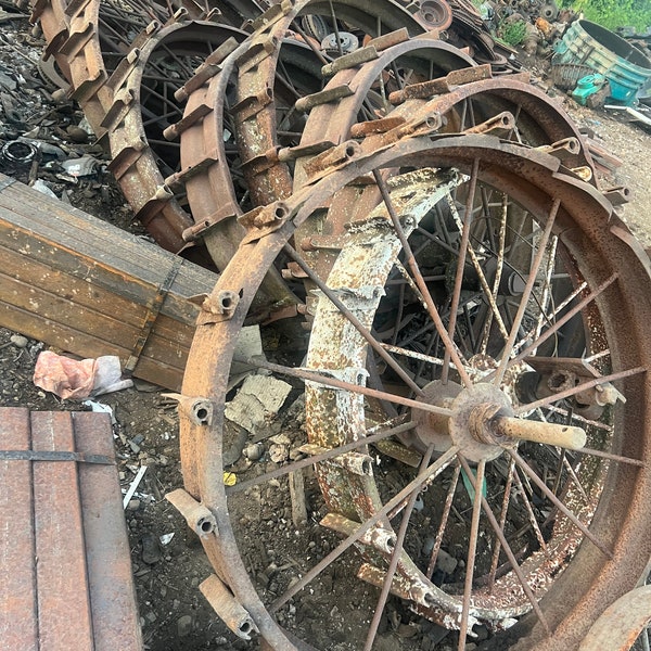 Antique Iron Wheel - Etsy