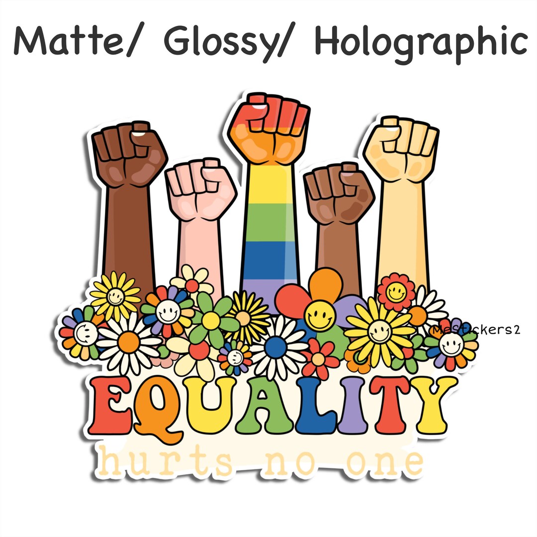 Equality Hurts No One LGBTQ Sticker Be Kind Kindness Sticker Pride ...