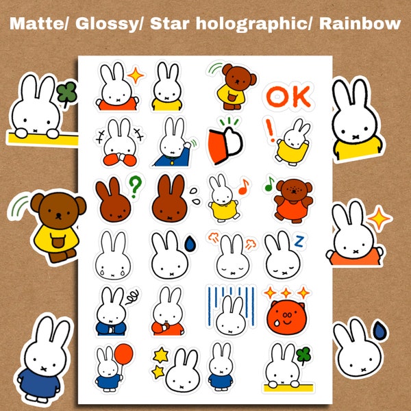 Miffy Stickers - Etsy