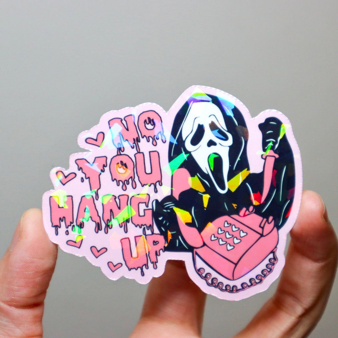 No You Hang up Sticker Holographic Sticker Horror Sticker Y2K Sticker ...