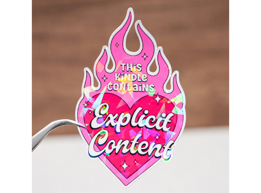 This Kindle Contains Explicit Content Sticker, Book Sticker, Bookish ...