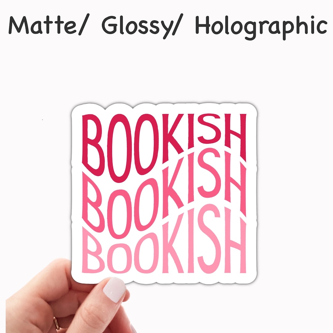 Bookish Stickers Minimalist Pink Book Sticker Kindle Case Cover Decor ...