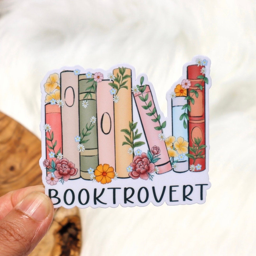 Booktrovert Sticker Floral Book Sticker Kindle Sticker Smut Sticker ...