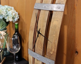 Re-purposed Wine Barrel Stave Wall Clock - Etsy
