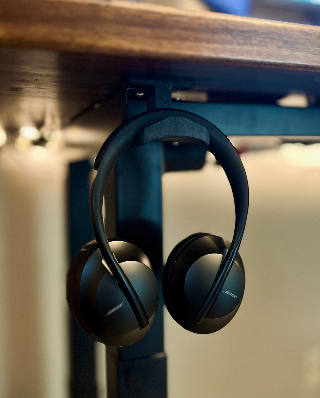 Under-desk Headphone Mount, Headset Holder - Regular or XL - Etsy