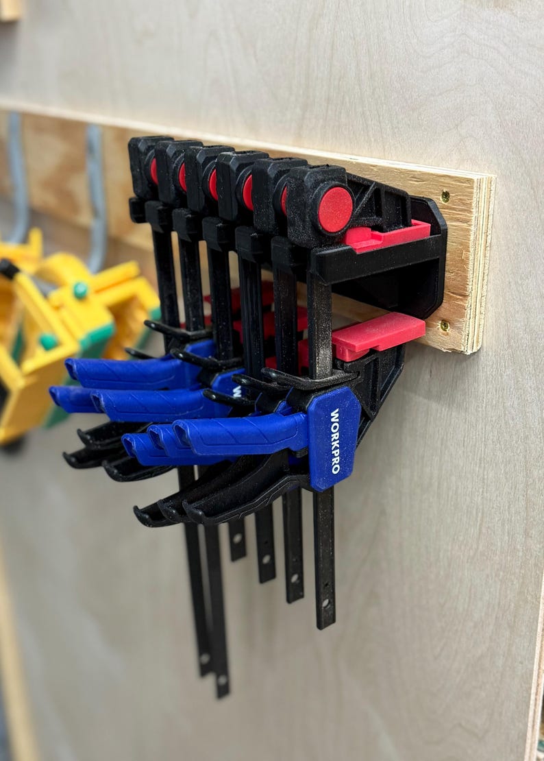 Workpro Clamp Holder | 3d-printed Rack for 6 Clamps | Wall-mounted ...