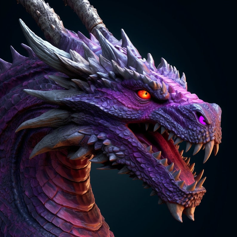 Purple Dragon 12. - Etsy