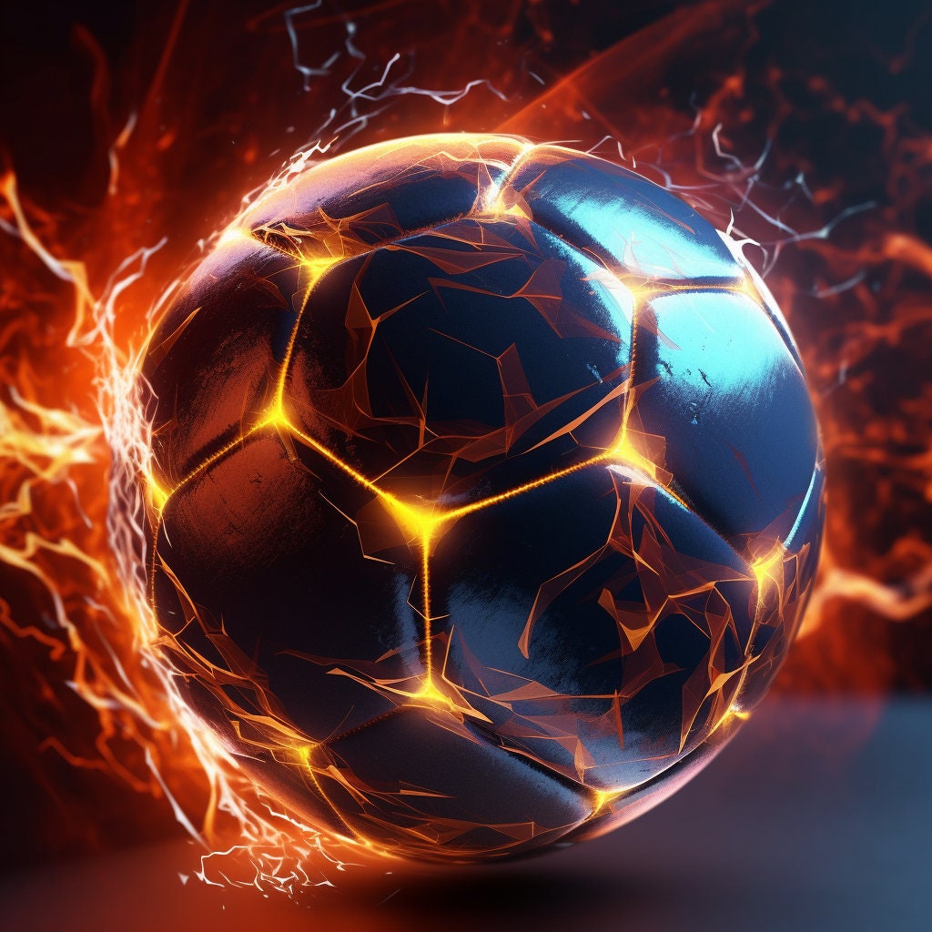 Digital Football Art 02 - Etsy