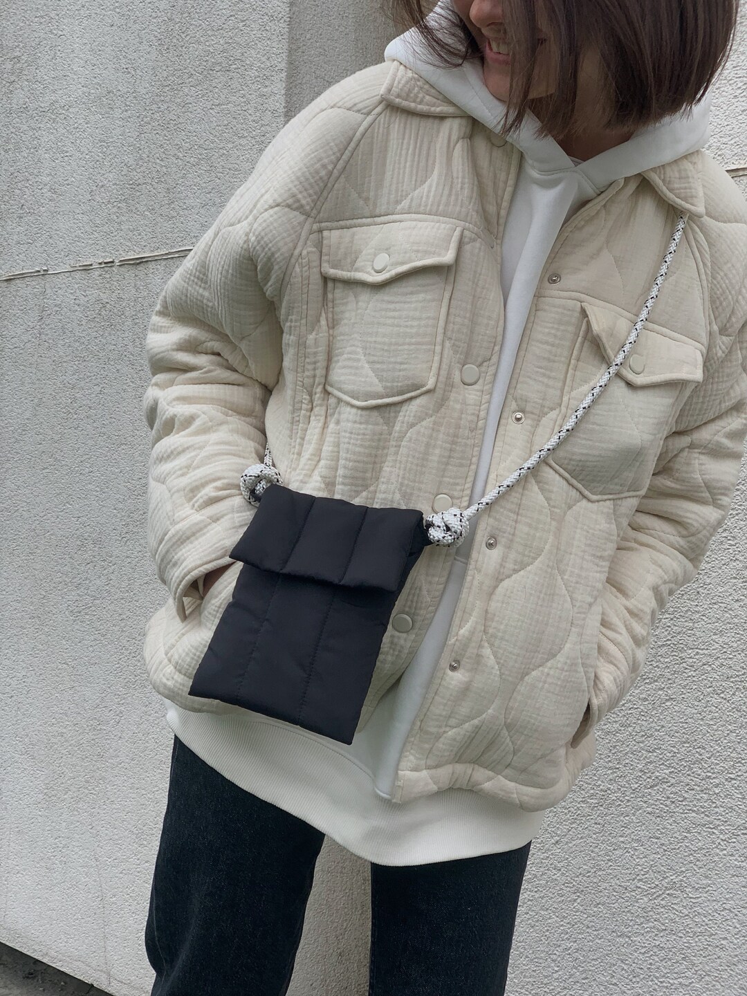 Phone Waterproof Bag Black Small Size Bag Mini Handmade - Etsy