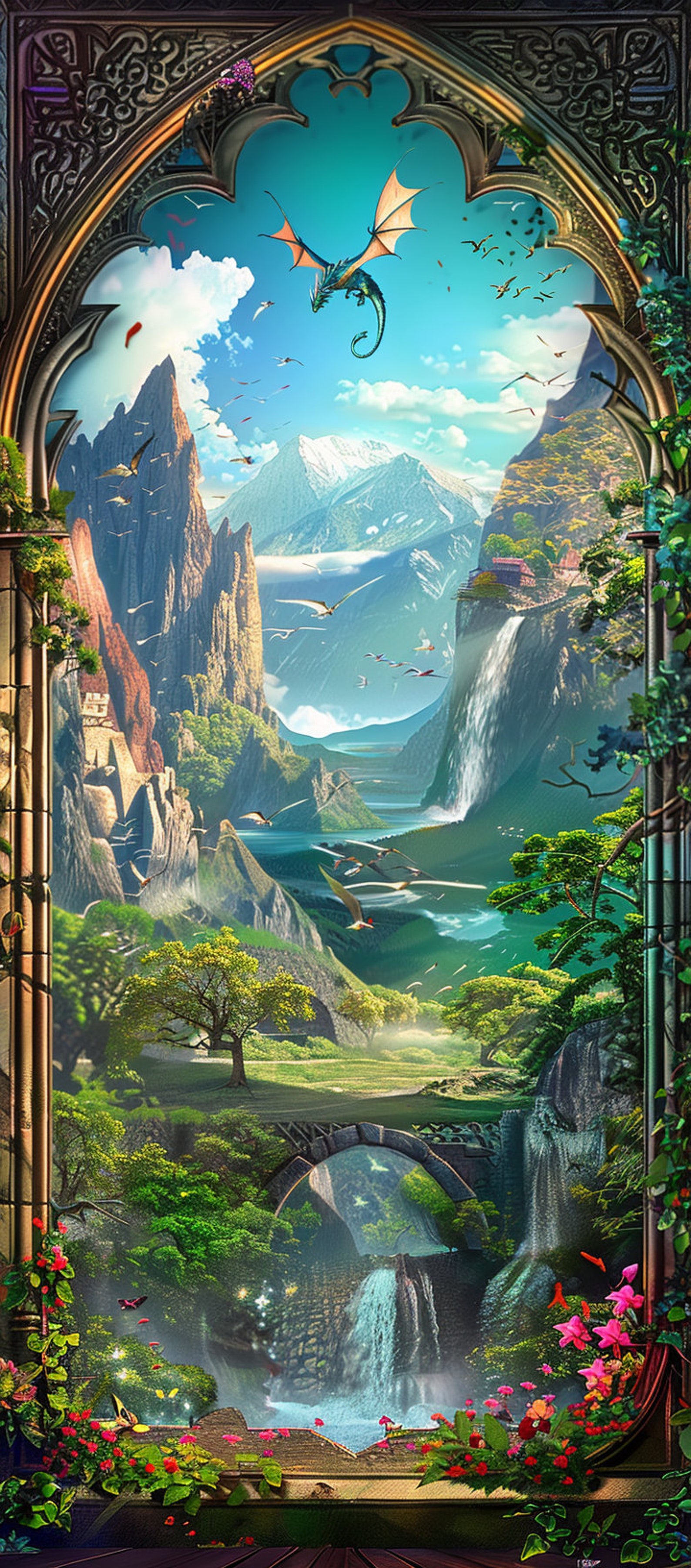 80 Fantasy Windows 30x68 for Silk Doorway Curtains - Etsy