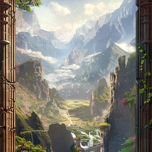 80 Fantasy Windows 30x68 for Silk Doorway Curtains - Etsy