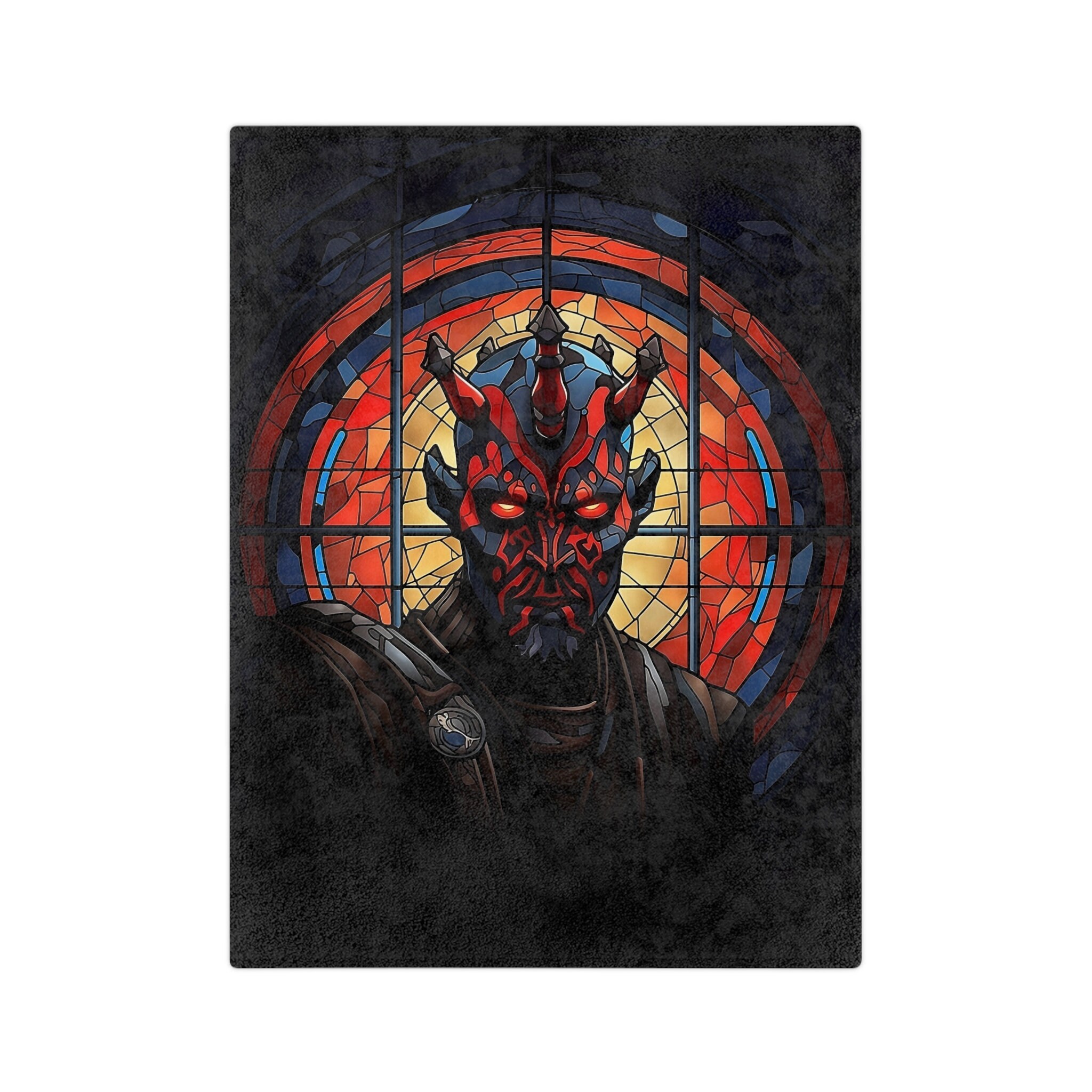 Sith Lord Inspired Stained Glass Style Velveteen Minky Blanket - Dark ...