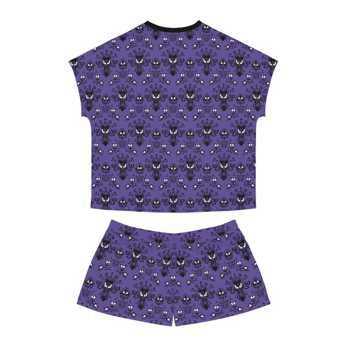 Haunted Mansion Wallpaper Pattern Pajama Set, Sleep in Haunted Elegance ...
