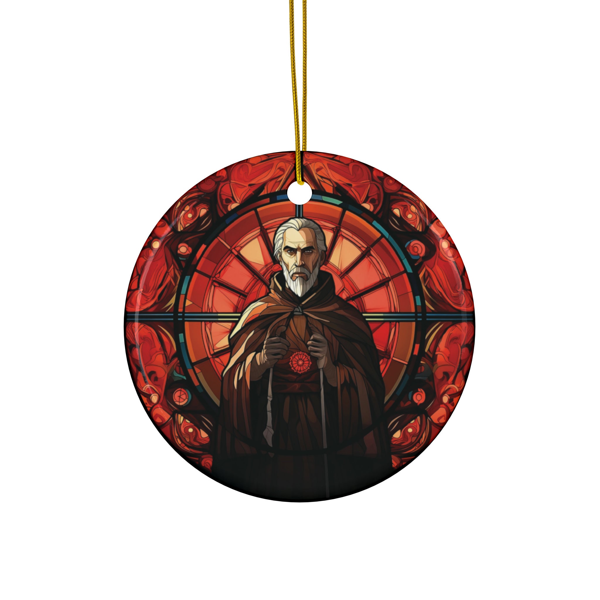 Elegant Sith Lord Stained Glass Style Ceramic Ornament - Count Dooku ...