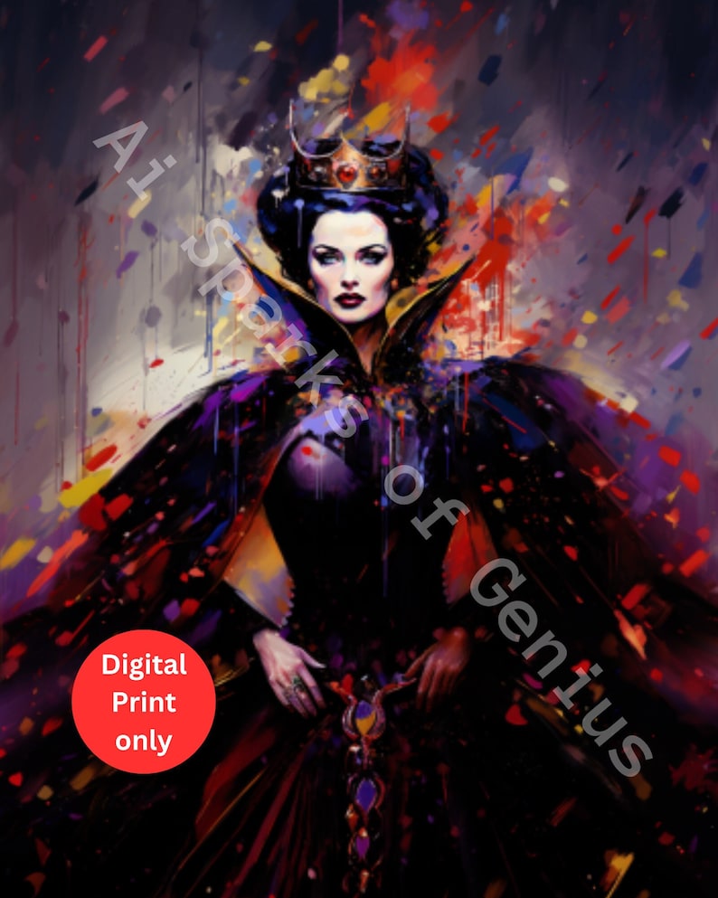 Digital Download Reimagined Evil Queen Art for Professional - Etsy