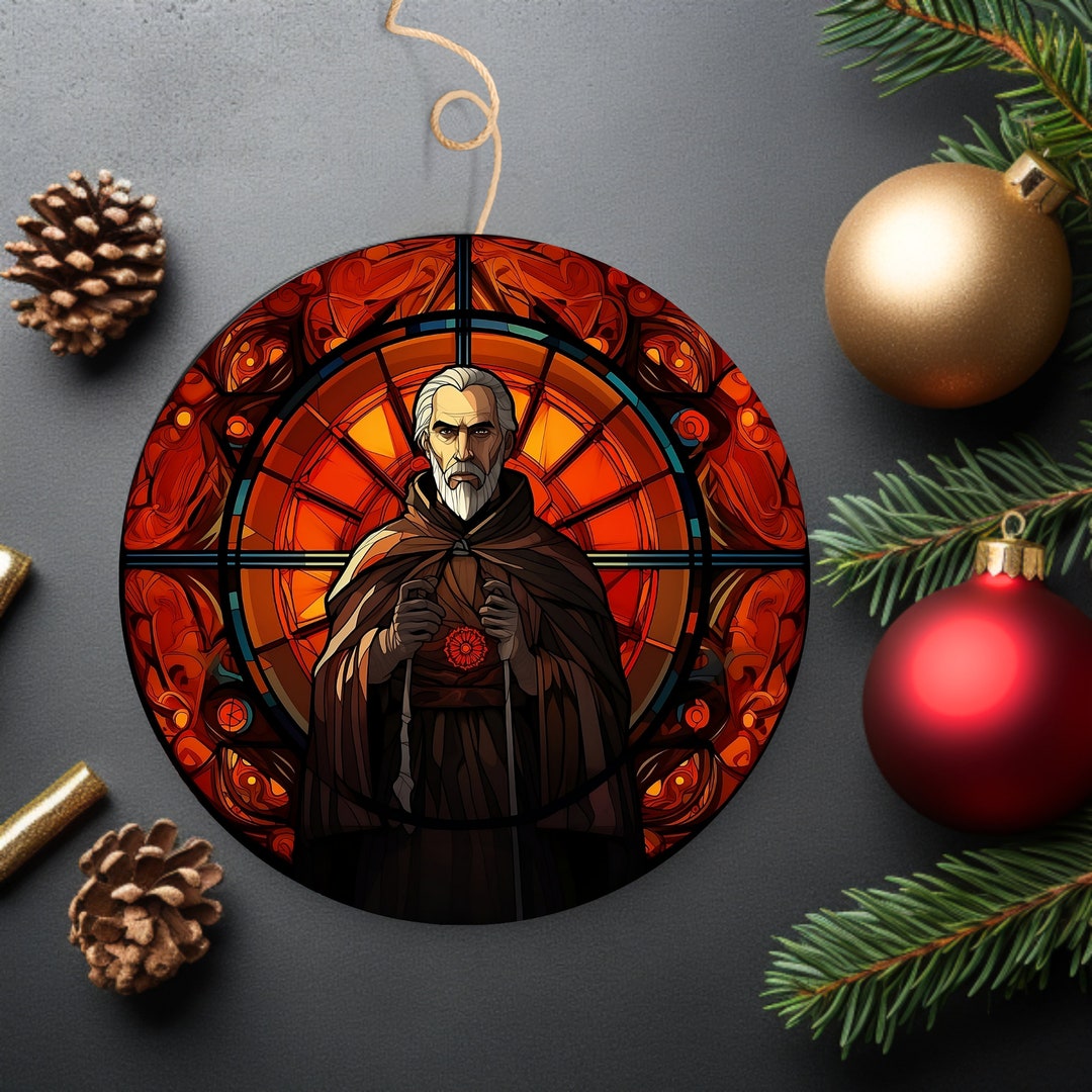 Elegant Sith Lord Stained Glass Style Ceramic Ornament - Count Dooku ...
