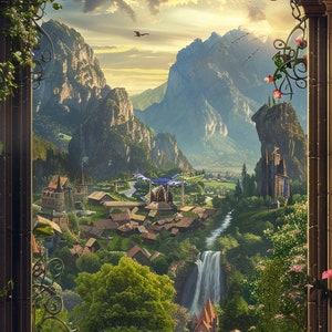 80 Fantasy Windows 30x68 for Silk Doorway Curtains - Etsy