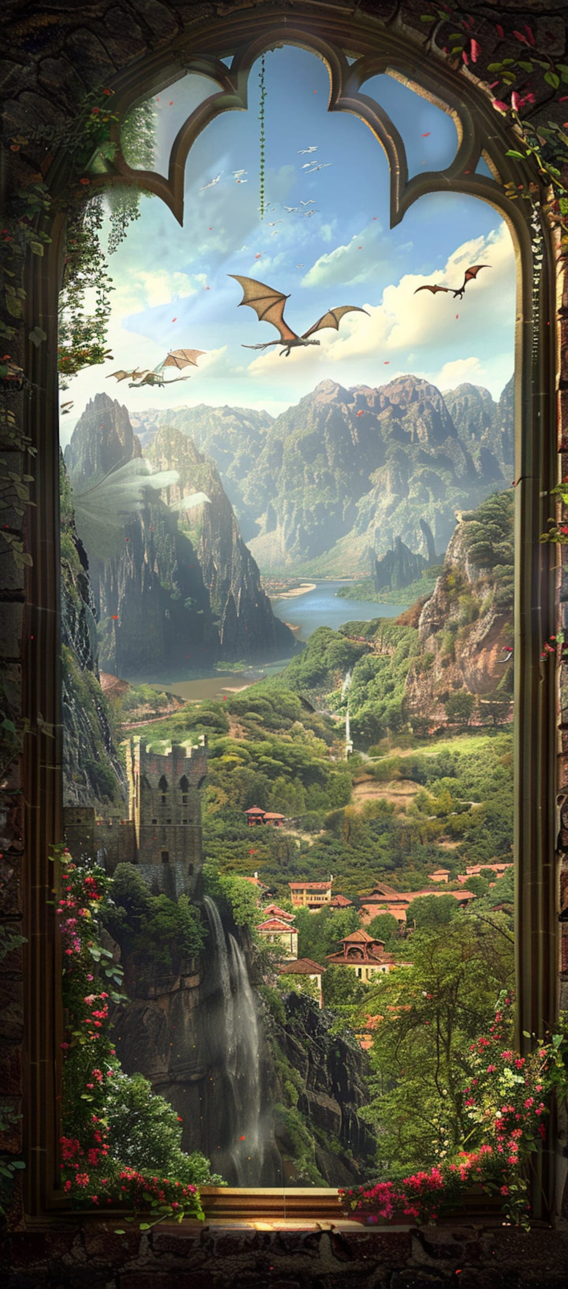 80 Fantasy Windows 30x68 for Silk Doorway Curtains - Etsy