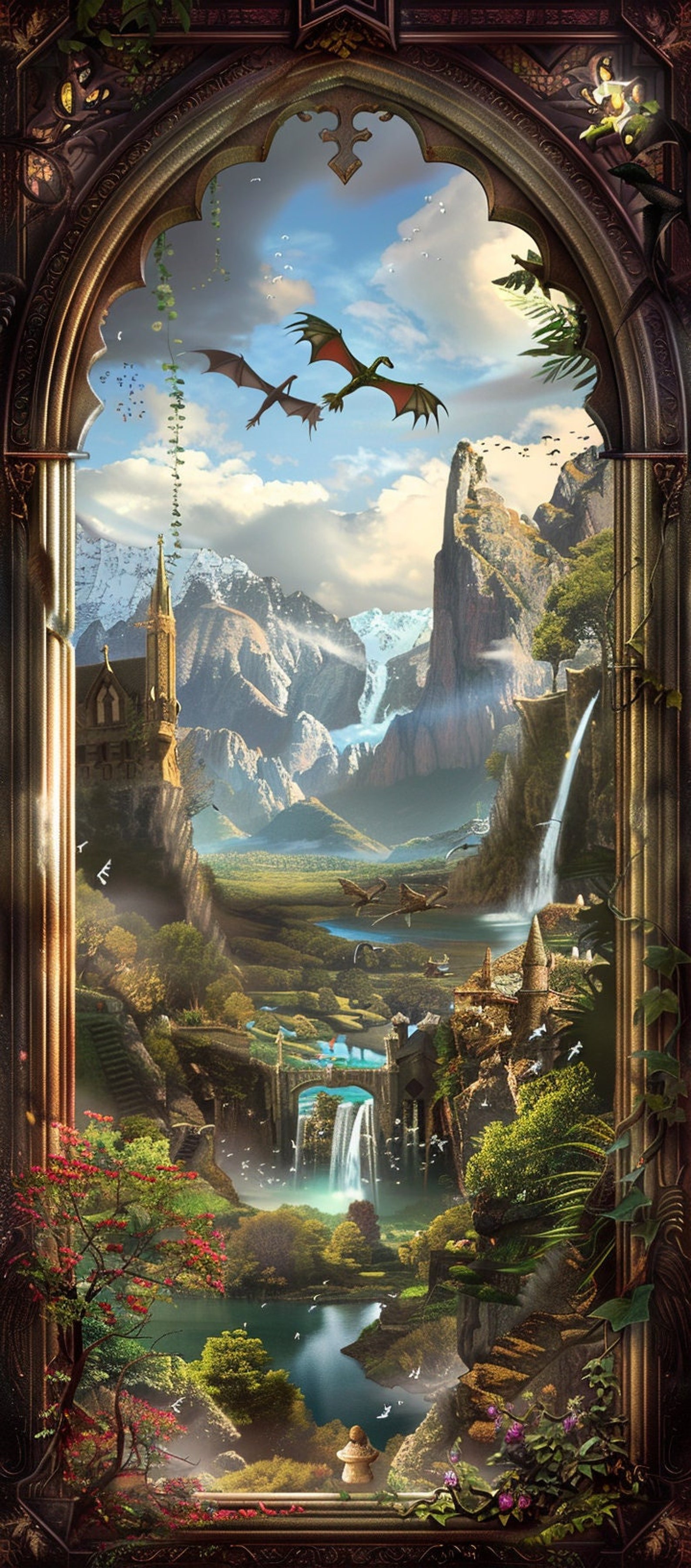 80 Fantasy Windows 30x68 for Silk Doorway Curtains - Etsy
