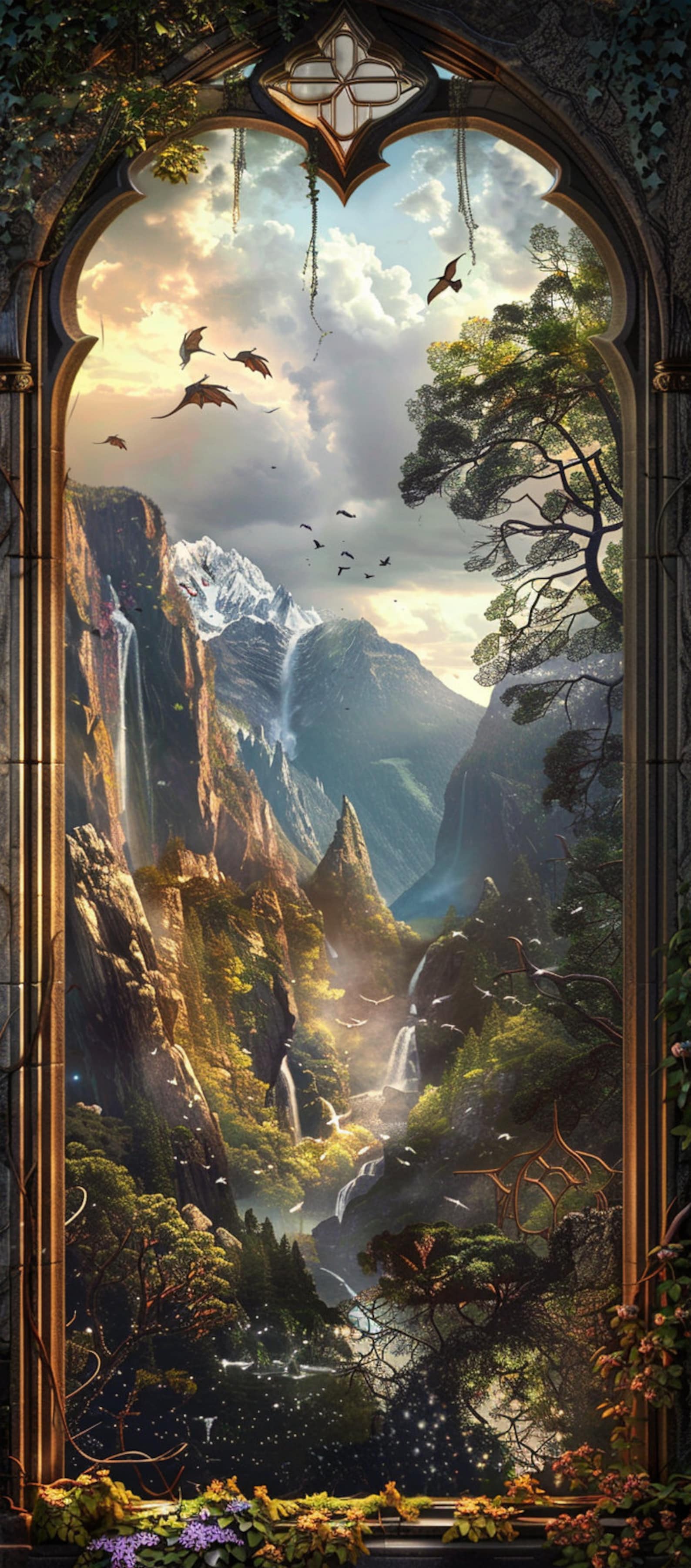 80 Fantasy Windows 30x68 for Silk Doorway Curtains - Etsy