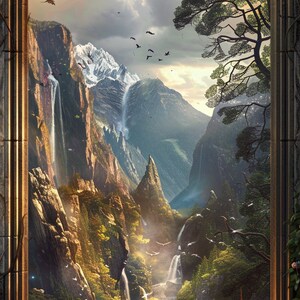 80 Fantasy Windows 30x68 for Silk Doorway Curtains - Etsy