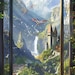 80 Fantasy Windows 30x68 for Silk Doorway Curtains - Etsy