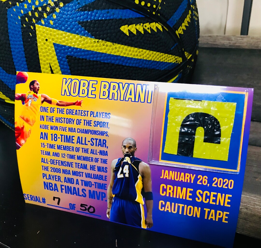 Kobe Bryant Authentic Crash Scene Police Caution Tape NBA Lakers ...