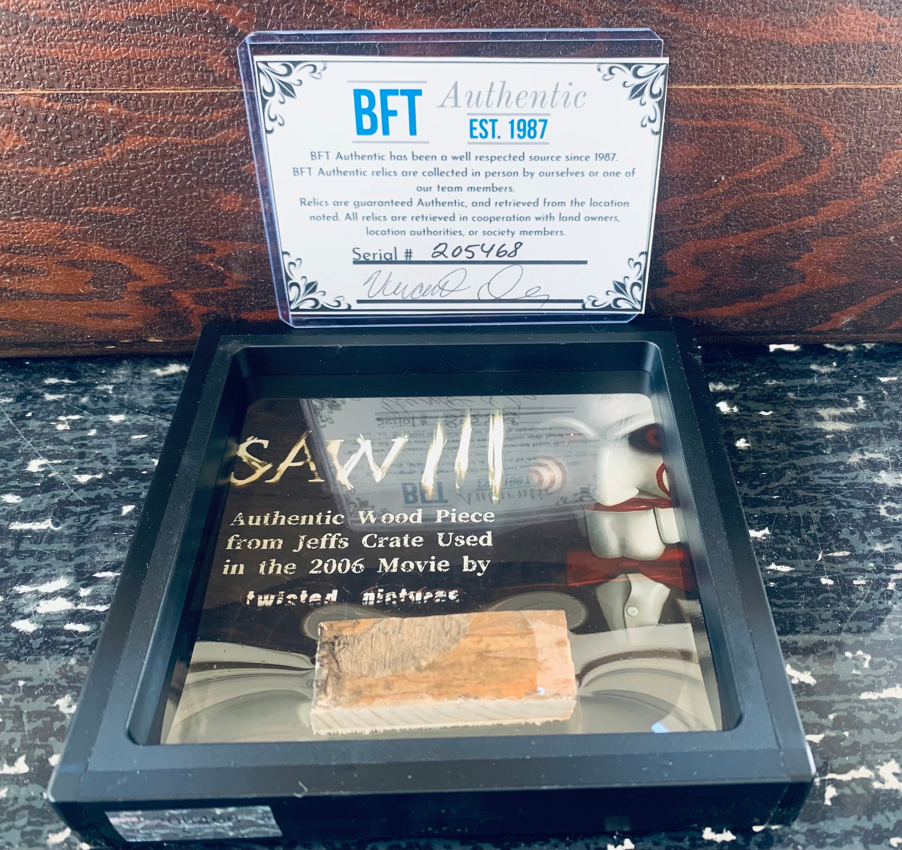 Saw III Jeffs Wooden Crate Authentic Movie Screen Used Prop Relic ...