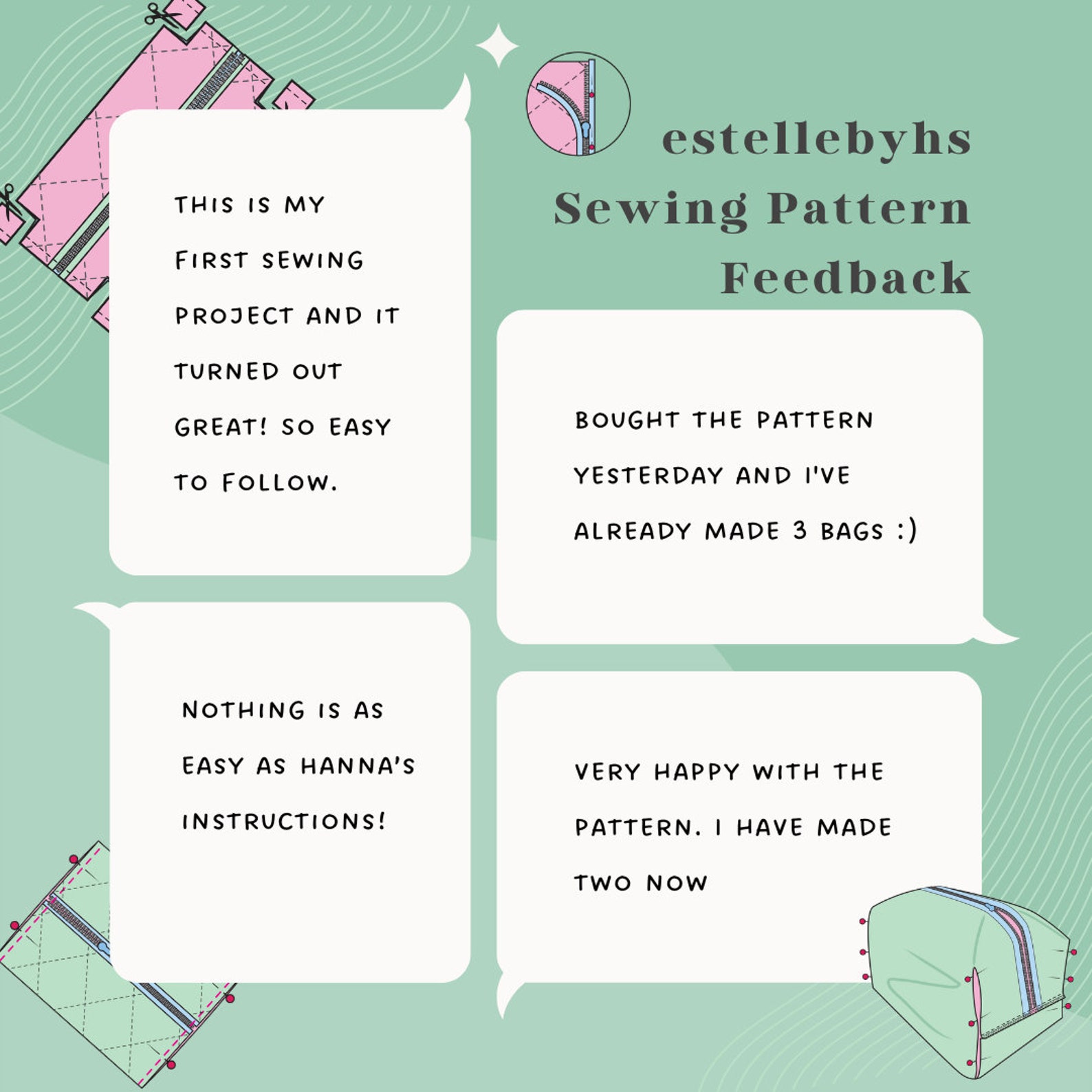 Makeup Bag Sewing Pattern | Toiletry Bag PDF Sewing Instructions ...