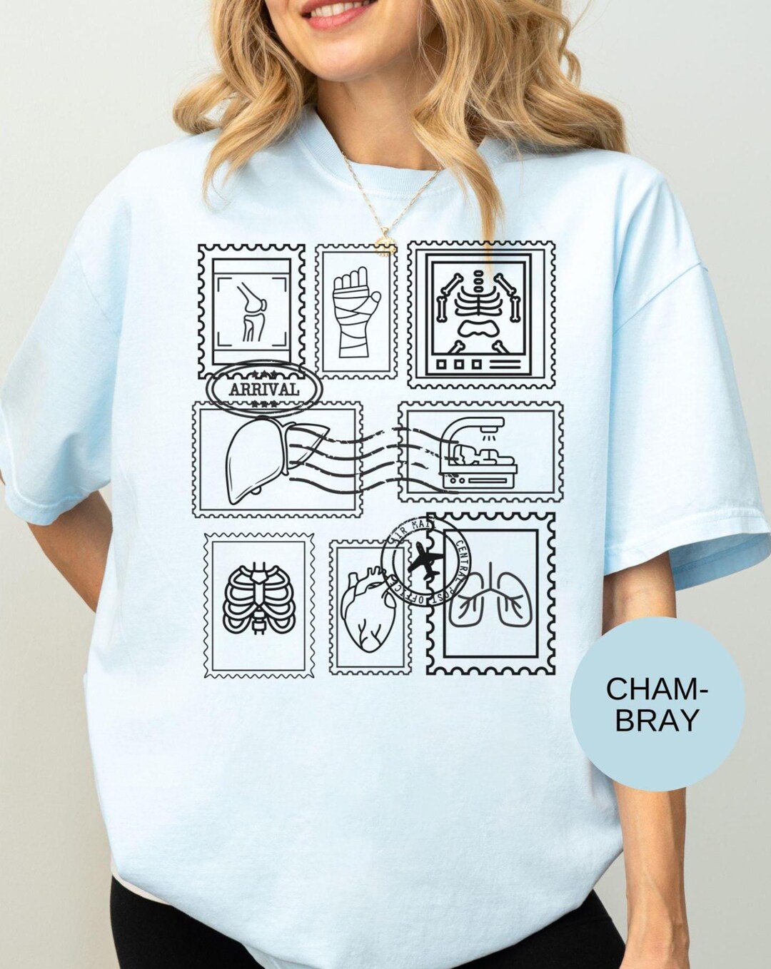 Comfort Colors Rad Tech Shirt, Stamps Design, Radiologic Technologist ...