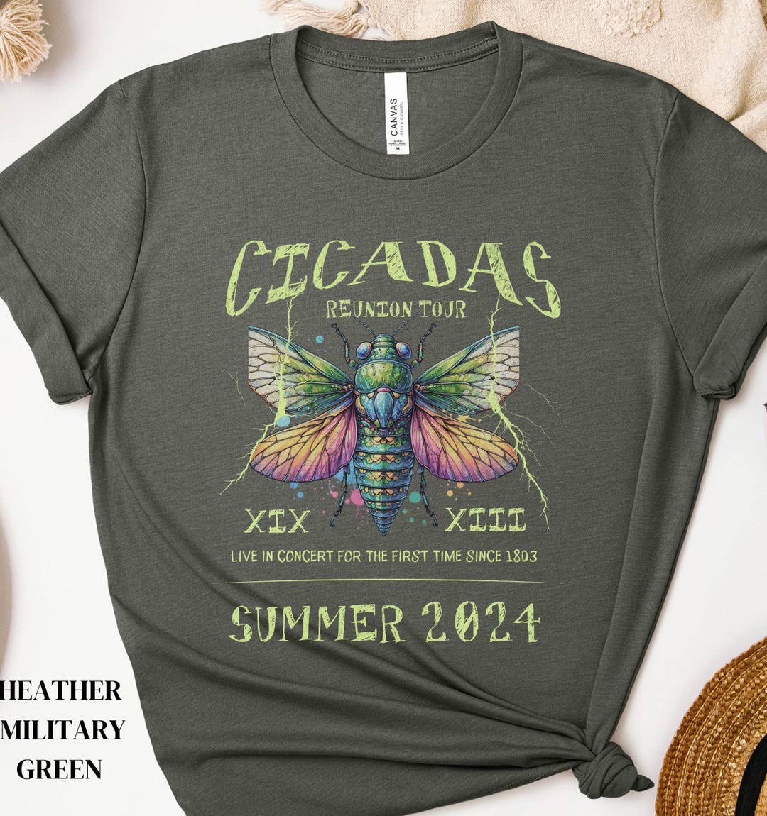 Cicadas Screaming Reunion Summer 2024 Shirt, Nature Lover Gift, Insect Lover Clothing, Cicada ...